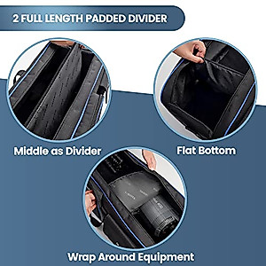 YOREPEK Tripod Carrying Case Bag 50.5", Resistant Light Stand Bag with 2 Removable Padding, Photo Studio Equipment Case for Tripods, Monopods, Speaker Stands, Umbrellas, Gear, Mic Stand, Tent Pole