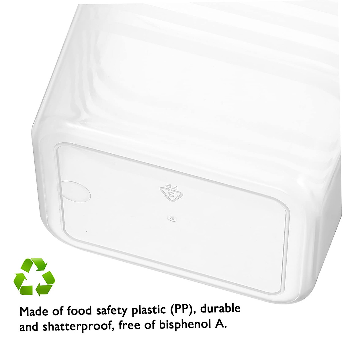 FUNOMOCYA 2pcs Storage Rack Mini Fridge Freezer Organizer Bins Snack Organizer Food Containers Fridge Side Door Storage Containers Clear Storage Containers Plastic Condiment Refrigerator