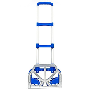 Trlec gt4-ly and Durable Portable Folding Collapsible Aluminum Cart Push Truck Trolley Blue