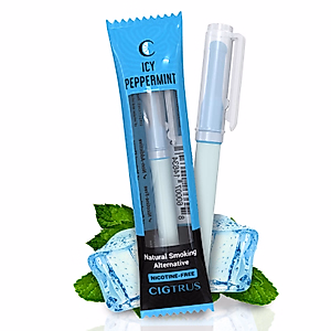 Craving Relief Inhaler - Natural Quit Smoking Substitute, Nicotine & Tobacco-Free, Cigtrus' Non-Electric Solution (ICY Peppermint)