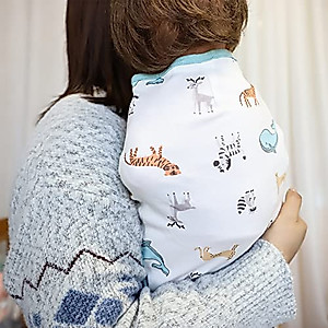 Hooyax Swaddle Blanket for Baby Boys and Girls, Cotton Swaddle Wrap Adjustable Sleep Sack for Newborn Baby, 3 Pack, Whale Stripe Animal Small(0-3 Month)