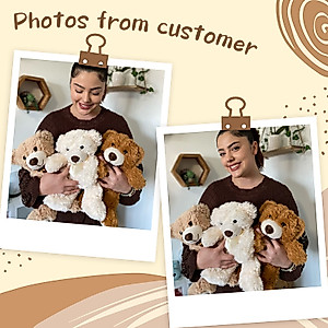 MorisMos 3 Packs Teddy Bears Bulk Stuffed Animals, Cute Small Teddy Bear Plush Toys, Little Stuffed Bear for Kids on Centerpiece Baby Shower, 14 Inches