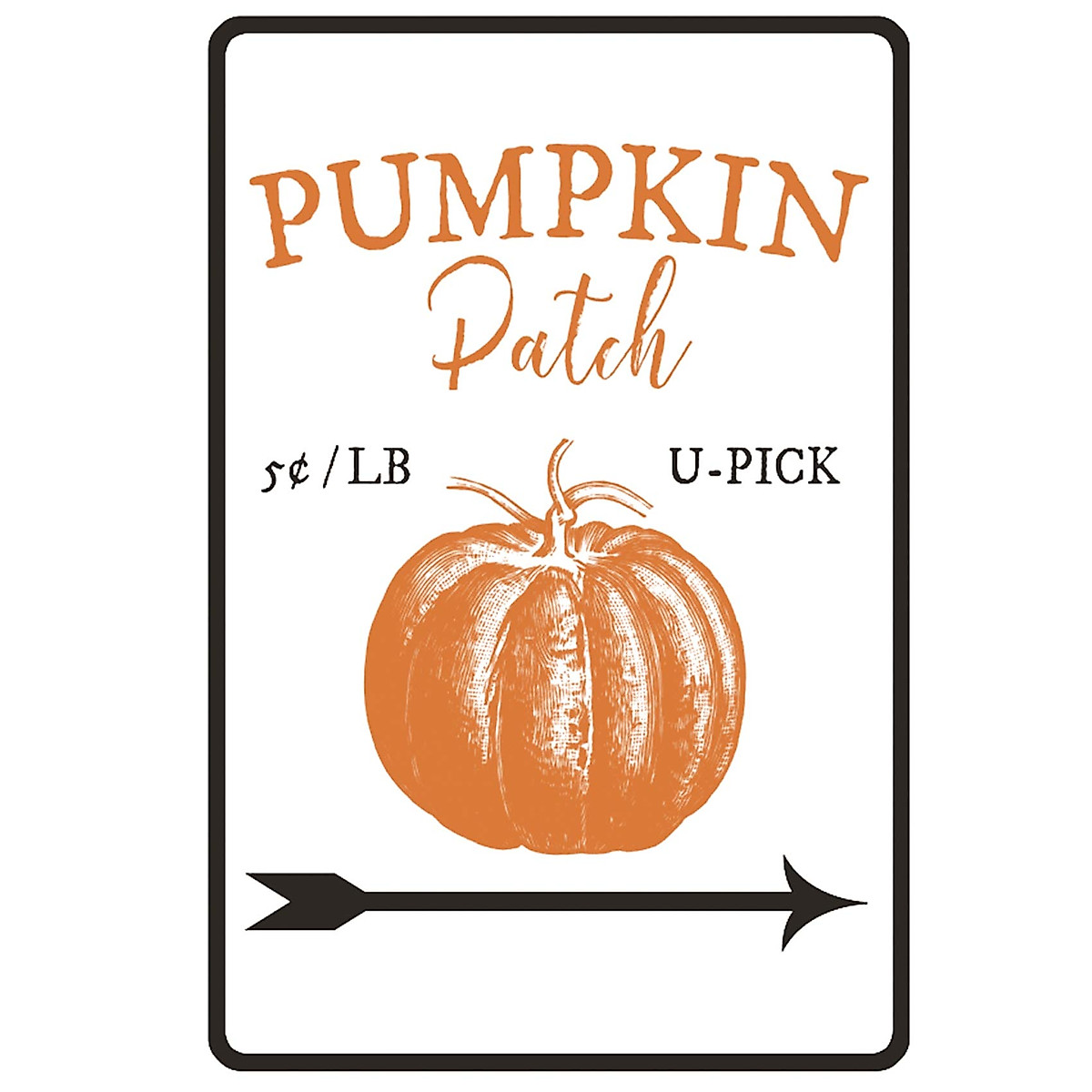 New Metal Sign Aluminum Sign Pumpkin Patch Sign Decor Easter Lover Fall Sign for Outdoor & Indoor 12" x 8"