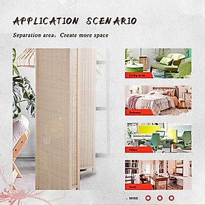 Room Divider Folding Privacy Screens 6 Ft 4 Panel Bamboo Portable Divider Wall Freestanding Partition Room Divider Screen for Room Separator Home Office,Natural