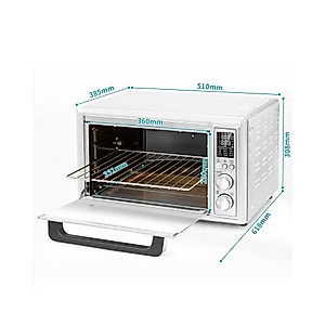 Ultrean Air Fryer Toaster Oven Combo, 32 Quart Convection Oven Countertop with Rotisserie, Toaster, Dehydrator, Bake, 7 Accessories & 50 Recipes, Silv