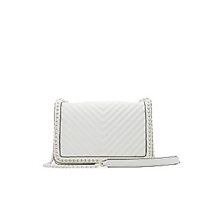 ALDO Women's Medium Greenwald Crossbody Bag, White Overflow