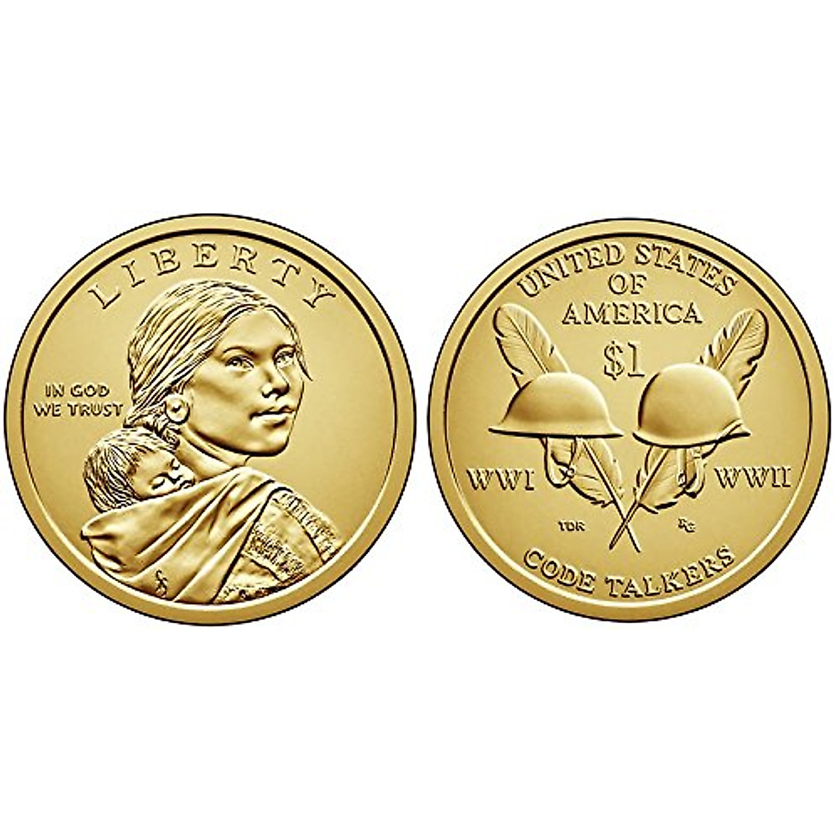 2016 P, D Native American (Sacagawea/Golden) Dollar 2 Coin Set Uncirculated
