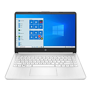 HP Laptop 14-dq3020ca 14" HD (1366 x 768) Intel Celeron N4500, Intel UHD Graphics, 4GB DDR4 RAM, 64GB eMMC Storage, Windows 10 Home S, Snowflake White (Renewed)