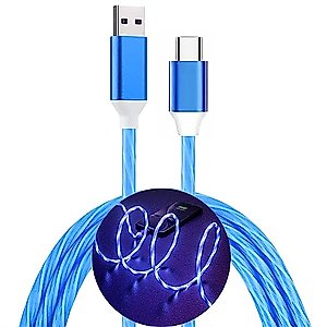 Light up USB C Charger Cable,Led Charging Cable,Light Up Charger Type-C Cord,Fast Charging Cable Compatible with Samsung Galaxy A10e A20,Note 20 10 9 8,Moto G7,3.3ft(not Compatible with i-Phone)