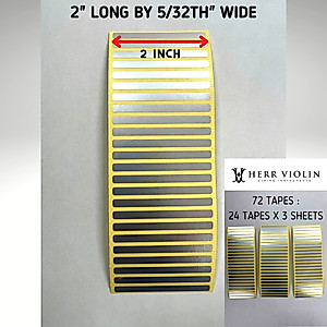 HERR Violin, Instrument Fingerboard Tape for Violin and Viola, String Instrument fingerboard Tapes, Note Positioning tape, Sliver