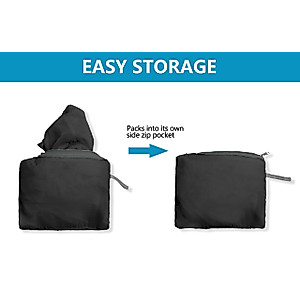 Little Donkey Andy Women's Full Zip Sun Protection Hoodie Jacket Long Sleeve Shirt Running Hiking Golf Water Repellent UPF50 Black Small