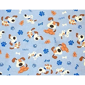 Fat Quarter Fabric Dog Dogs Puppy Paws Bones BARK ARF Novelty Cotton FQ Fabric