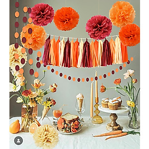 Fall Bridal Shower Decorations/Fall Wedding/Engagement Fall Bachelorette Party Decorations Burgundy Orange/Thanksgiving/Fall In Love Balloons Burgundy Orange Yellow Balloons Burgundy