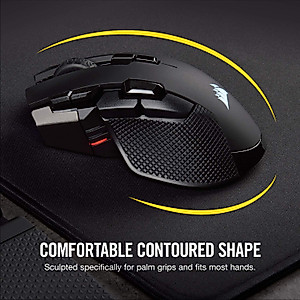 CORSAIR IRONCLAW Wireless RGB - FPS and MOBA Gaming Mouse - 18,000 DPI Optical Sensor - Sub-1 ms Slipstream Wireless (Renewed)