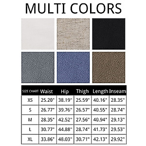 Hooever Womens Cotton Linen Pants Casual Button Up High Waisted Wide Leg Trousers(haki-XS) Khaki