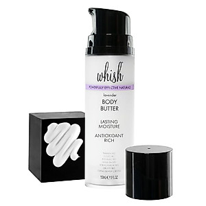 Whish Beauty Body Butter for Women - Moisturizing Body Lotion for Dry Skin - Antioxidant-Rich with Shea Butter, Aloe, & Raspberry Butter - Paraben & Sulfate Free - Lavender - 5 fl oz