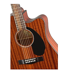 Fender CD-60SCE All-Mahogany Dreadnought Cutaway Acoustic Electric Guitar, with 2-Year Warranty, Fishman Pickup and Preamp System, Natural