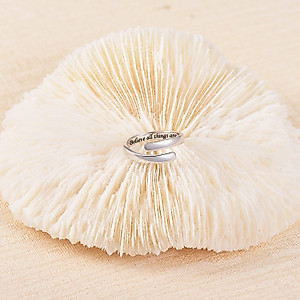 BEILIN 925 Sterling Silver Inspirational Jewelry Rings Adjustable Ring Personality Encouragement Gift for Teens Women (Beautiful ***, you can do amazing things)