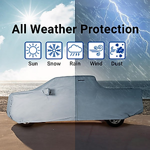 iCarCover Premium Truck Cover for Ford F-250 1973-1979 Regular Cab 6.5 ft. Short Bed Waterproof All Weather Rain Snow UV Sun Hail Protector for Automobiles Full Exterior Indoor Outdoor Truck Cover