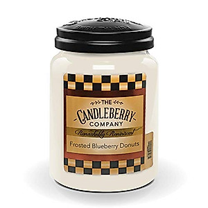 Candleberry Candles | Frosted Blueberry Donuts Candle | Best Candles on The Market | Hand Poured in The USA | Highly Scented & Long Lasting | Large Jar 26 oz