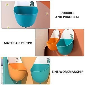 Toddmomy 1 Set Potties Dinosaur Hanging Blue Bathroom Cartoon with for Toddler Urinal Kids Boy Training Children Trainer Funny Tool Plug Baby Boys Hook Standing Toilet Potty Pee