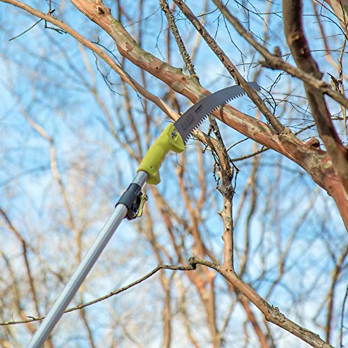 DocaPole 7-30 Foot Telescoping Extension Pole + GoSaw Attachment Pruning Pole Saw; Extendable Limb Saw and Trimmer For Tree Pruning on Branches Less than 2" Diameter; Includes Feather Duster