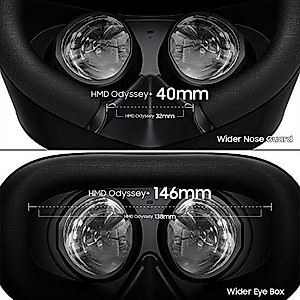 SAMSUNG HMD Odyssey+ Windows Mixed Reality Headset with 2 Wireless Controllers 3.5" Black (XE800ZBA-HC1US)