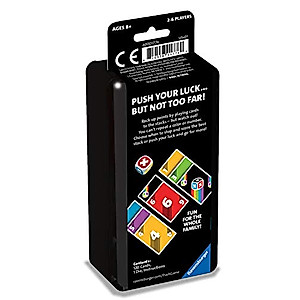 Ravensburger Push Family Card Game for Kids & Adults Age 8 & Up - Push Your Luck… but not Too far! , Black