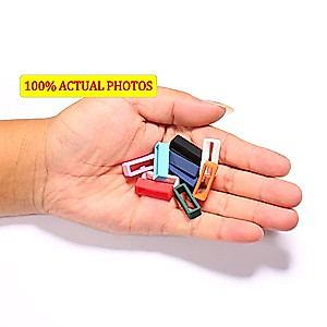 RCNZWQB 12PCS rubber silicone Watch Band keeper Holder loops Smartwatch Strap Retainer Fastener Rings Wristband Replacement Accessories 20mm color2