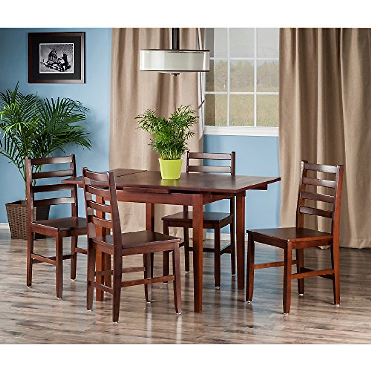 Winsome Pulman Dining, 48.03" W x 29.92" D x 29.29" H, Walnut
