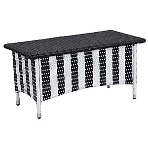 Safavieh Outdoor Collection Figueroa Black and White 4-Piece Patio Set