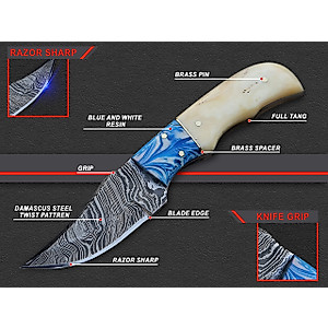 KNIFEIFY skinner fixed blade Knife: Handcrafted Elegance with Bone Handle - Perfect for Collectors and Outdoor Enthusiasts (CAMEL BONE)