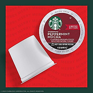 Starbucks Flavored K-Cup Coffee Pods — Peppermint Mocha for Keurig Brewers — 1 box (10 pods)