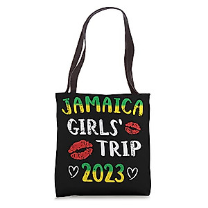 Jamaica 2023 girls trip with jamaican flag and kiss Tote Bag
