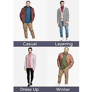 Men's Oh So Soft Long Sleeve Mock Neck Turtleneck Black 3X