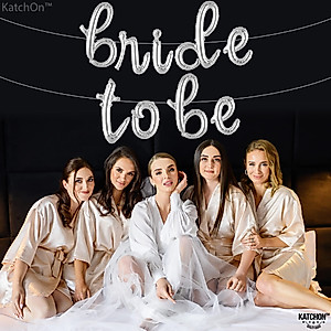 KatchOn, Silver Bride To Be Balloons Script - 16 Inch | Bride To Be Sign for Bachelorette Party Decorations | Bride Balloons, Bridal Shower Decorations | Bride To Be Decorations, Bachelorette Party