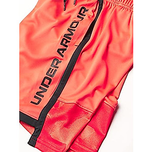 Under Armour boys Stunt 3.0 Printed Shorts , Venom Red (690)/Black , Youth Medium