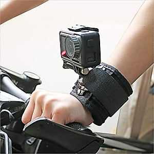 SKEZN 360 Degree Rotating Arm Mount Strap Wrist Strap Mount Compatible with go pro Hero 98765 Black,Wrist Strap Band Holder Cycling Mount for DJI Osmo Action,Xiaomi Yi and More