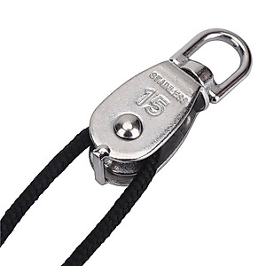 Dilwe Anchor Trolley Kit, Stable Anchor Trolley Kit System with Pulley Pad Eye Ring Hook Accessory Set for Kayak Canoe Boat