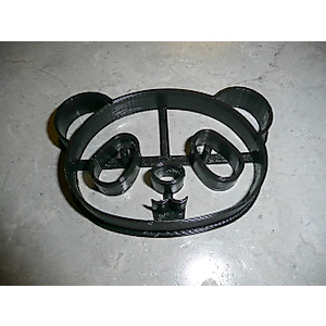 PANDA BEAR FACE BAMBOO EATING ANIMAL DETAILED COOKIE CUTTER MADE IN USA PR288