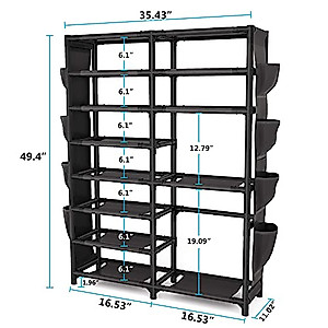 Tribesigns Shoe Rack 24-30 Pairs Shoe Storage Organizer Non-woven Shoe Shelf Boots Organizer