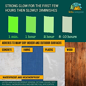 LetsCampsie Glow in The Dark Tape – 30ft x 1inch – Premium Industrial Grade Interior and Exterior Luminous Glow Tape to Help See Objects at Night and Outdoors