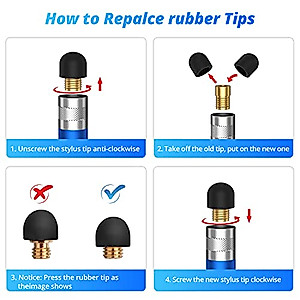 Stylus for Touch Screens, GUUGEI 5-Pack Capacitive Stylus Pen for iPad iPhone Android Phone Chromebook Tablet PC High Sensitivity & Precision Dual Rubber Fine Point Tips Stylist Pens