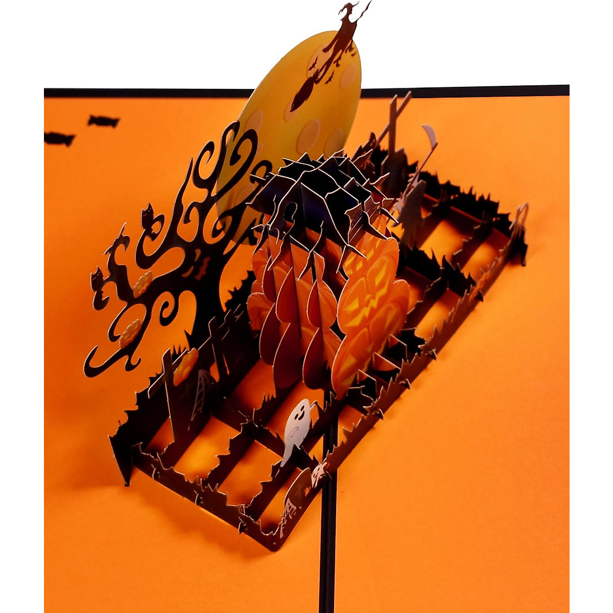 Magic Ants Halloween Pop Up Card - 3D Greeting Card, Happy Halloween Card, Pumpkin Card,Pop Up Spook Pumpkin Card,Pop Up Gift Cards,Popup Birthday Card for Best Friend,with Envelope