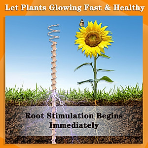 8-Pack Electroculture Copper Gardening Antenna - 99.9% Pure Copper Wire, Copper Garden Stakes for Growing Garden Plants Fruits and Vegetables (12 inch) (12inch, 8)