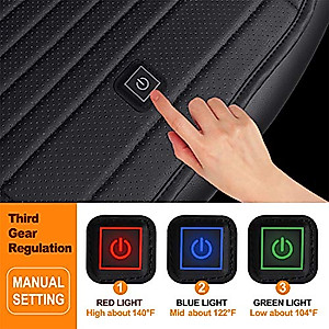 OLYDON Heated Seat Cushion with Pressure-Sensitive Switch and Overheat Protection Thermostat, with Power Adapter, Heating Pad for Office Chair, Home Etc.
