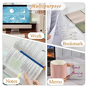 BAYTORY 700 Sheets Transparent Sticky Notes, Clear Waterproof 3 x 3 inch See Through Memo Pad, Self-Adhesive Translucent Writable Index Tabs for Annotating Books, Office & School Study Supplies