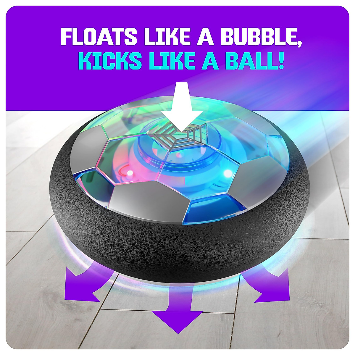 Hover Soccer Ball for Kids - Boy Birthday Gifts - Indoor Toy Games Easter Gift for Boys Age 6, 7, 8, 9, 10, 11, 12 Year Old - Light-Up Toys Game for Kid - 6-8, 8-12 - Gift for 8 Year Olds (Single)