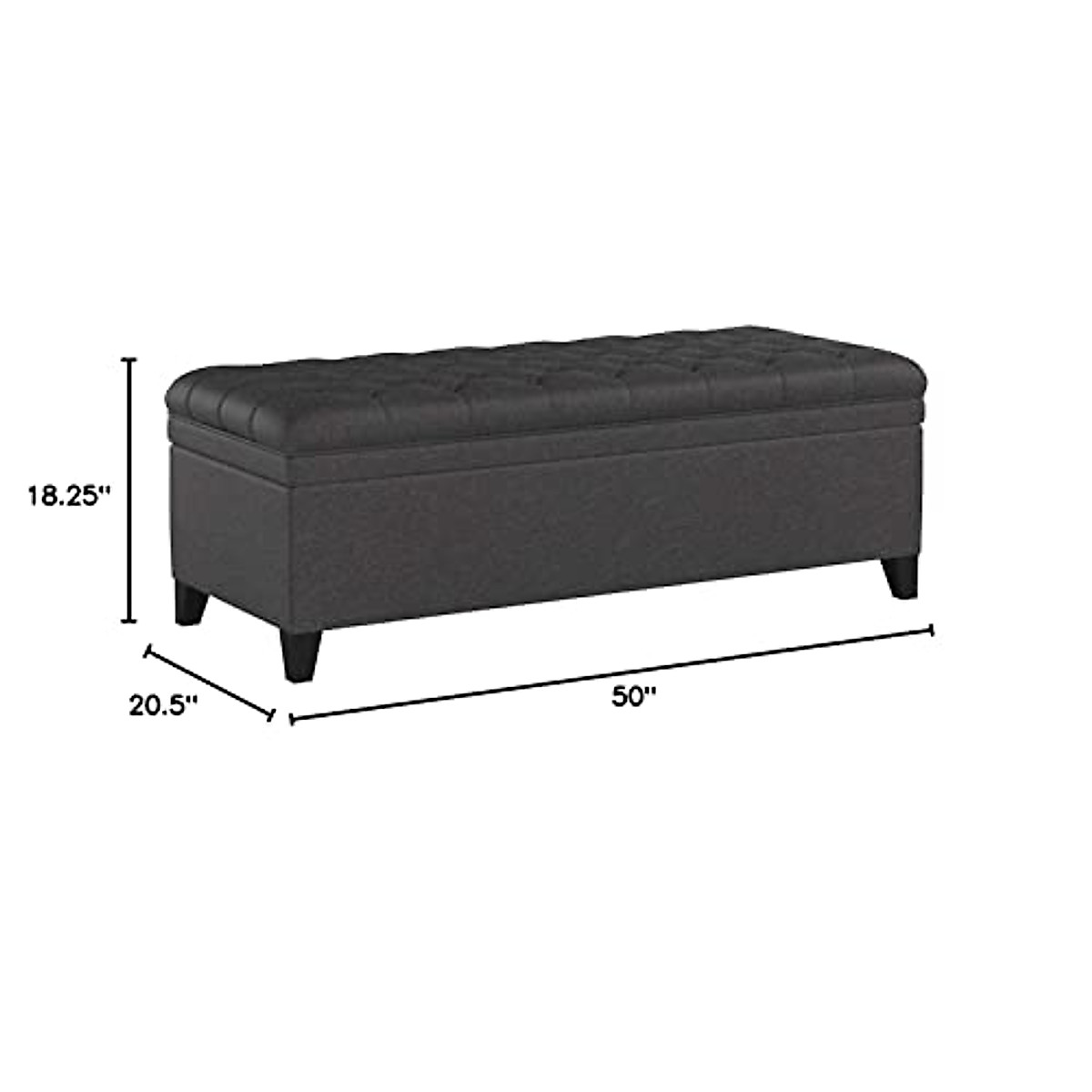 Christopher Knight Home Juliana Fabric Storage Ottoman, Gray