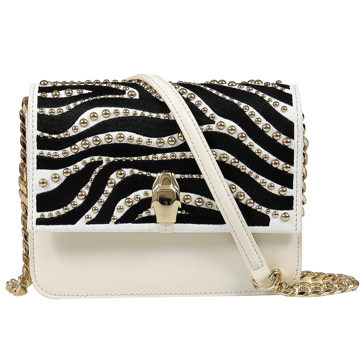 Cavalli Class Roberto GWLPCM 010 Milano Rmx 0 Black/White Medium Shoulder Bag for womens